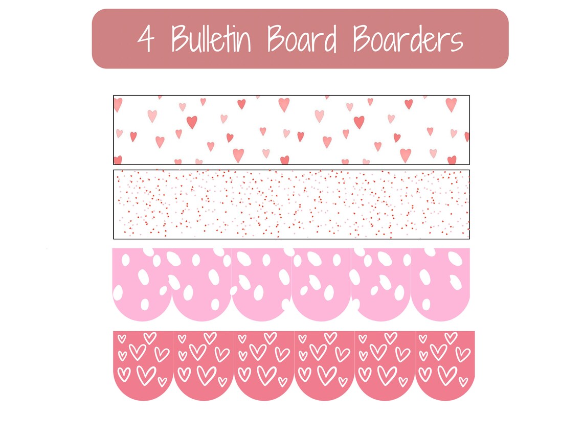 SPREAD LOVE, Valentines Day Bulletin Board Kit EDITABLE Heart Name ...