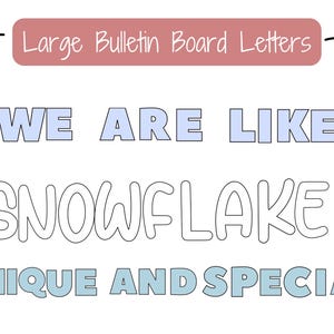 We Are Like Snowflakes Unique and Special, Winter Bulletin Board Kit ...