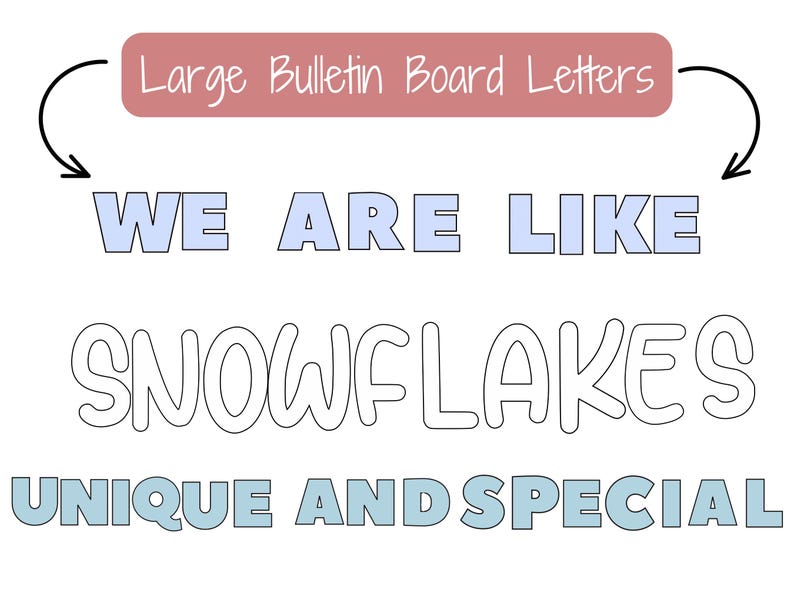 We Are Like Snowflakes Unique and Special, Winter Bulletin Board Kit ...