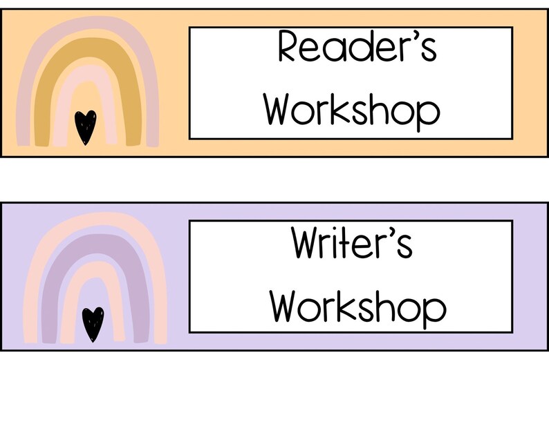 EDITABLE Printable Boho Rainbow Schedule Cards Classroom - Etsy