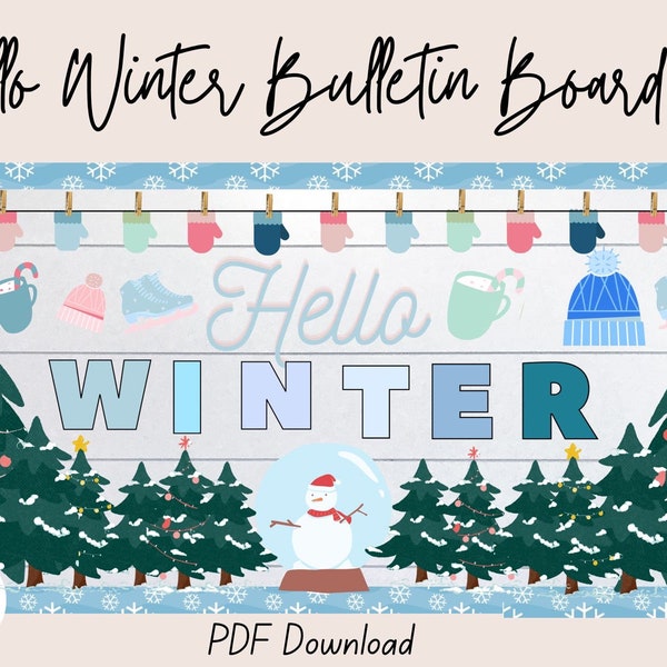 Winter Bulletin Board Kit - Etsy