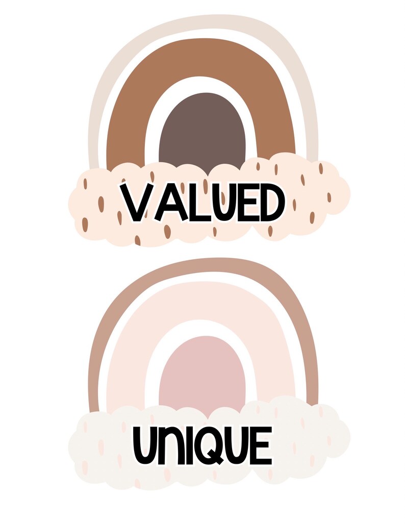 Boho Rainbow Classroom Affirmations 20 Positive Sayings - Etsy