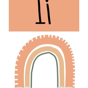 BOHO RAINBOW Alphabet Posters | Neutral Rainbow Classroom Decor ...