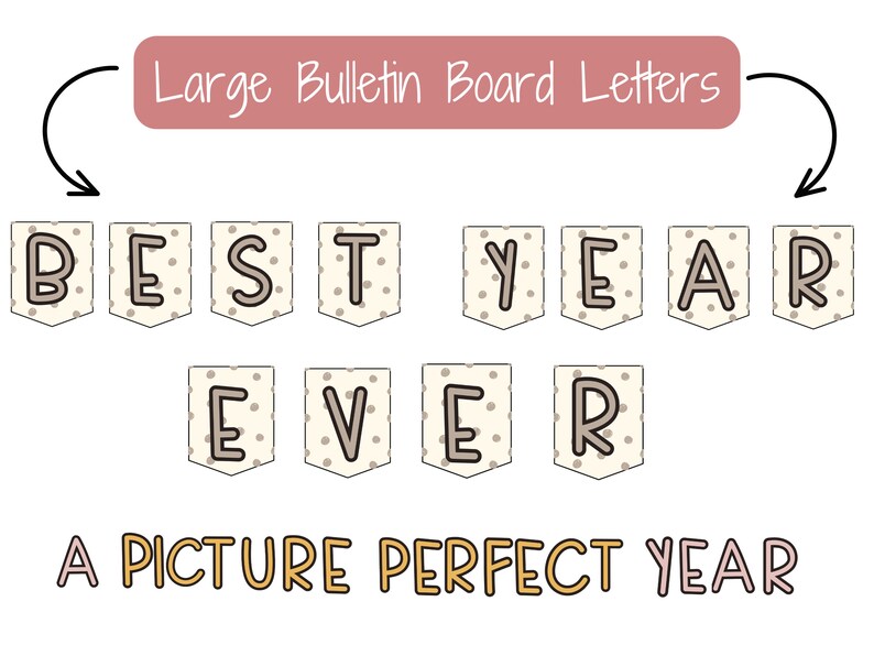 Best Year Ever Bulletin Board Kit, EDITABLE Polarid Name Labels ...