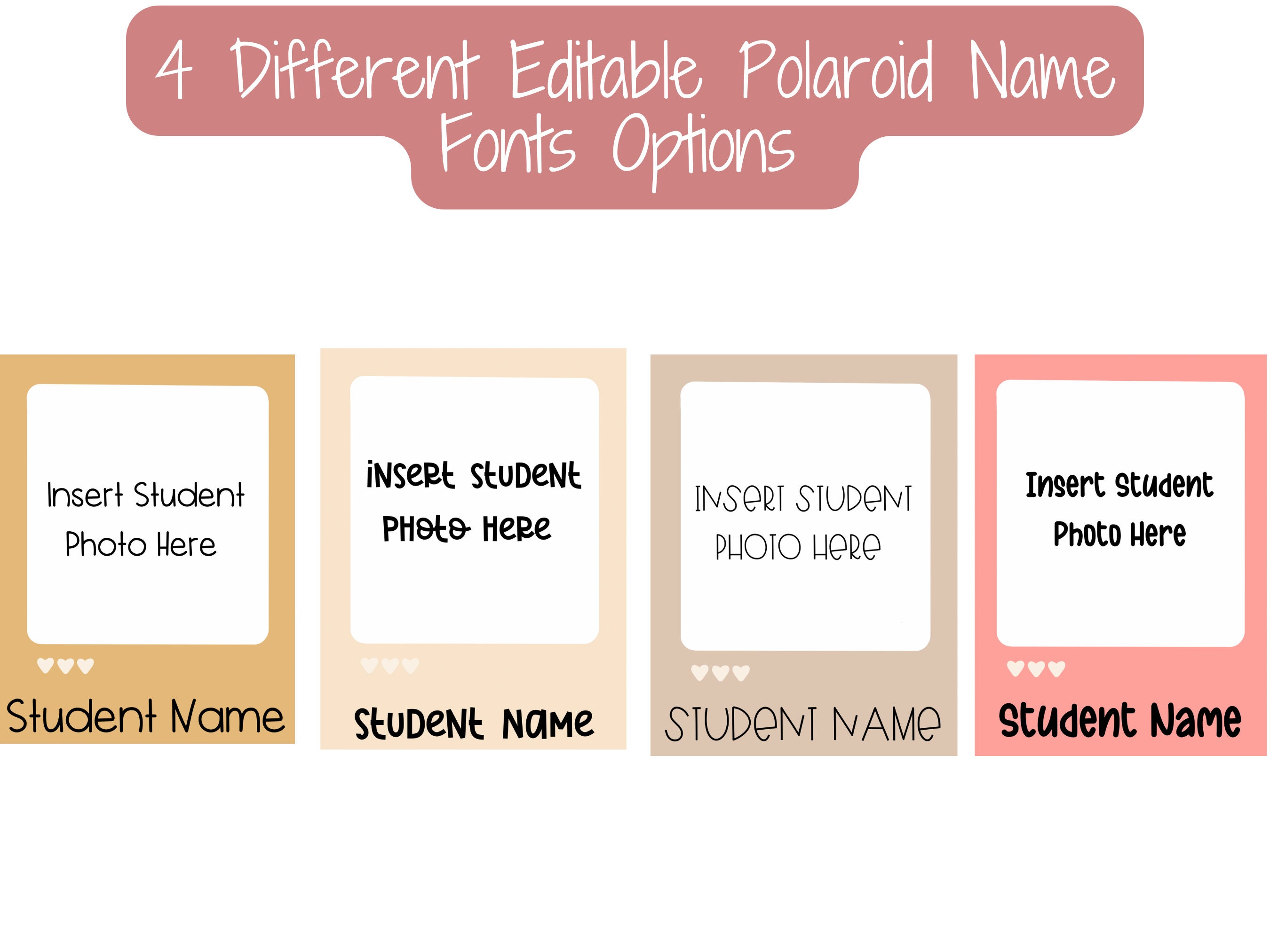 Best Year Ever Bulletin Board Kit, EDITABLE Polarid Name Labels ...