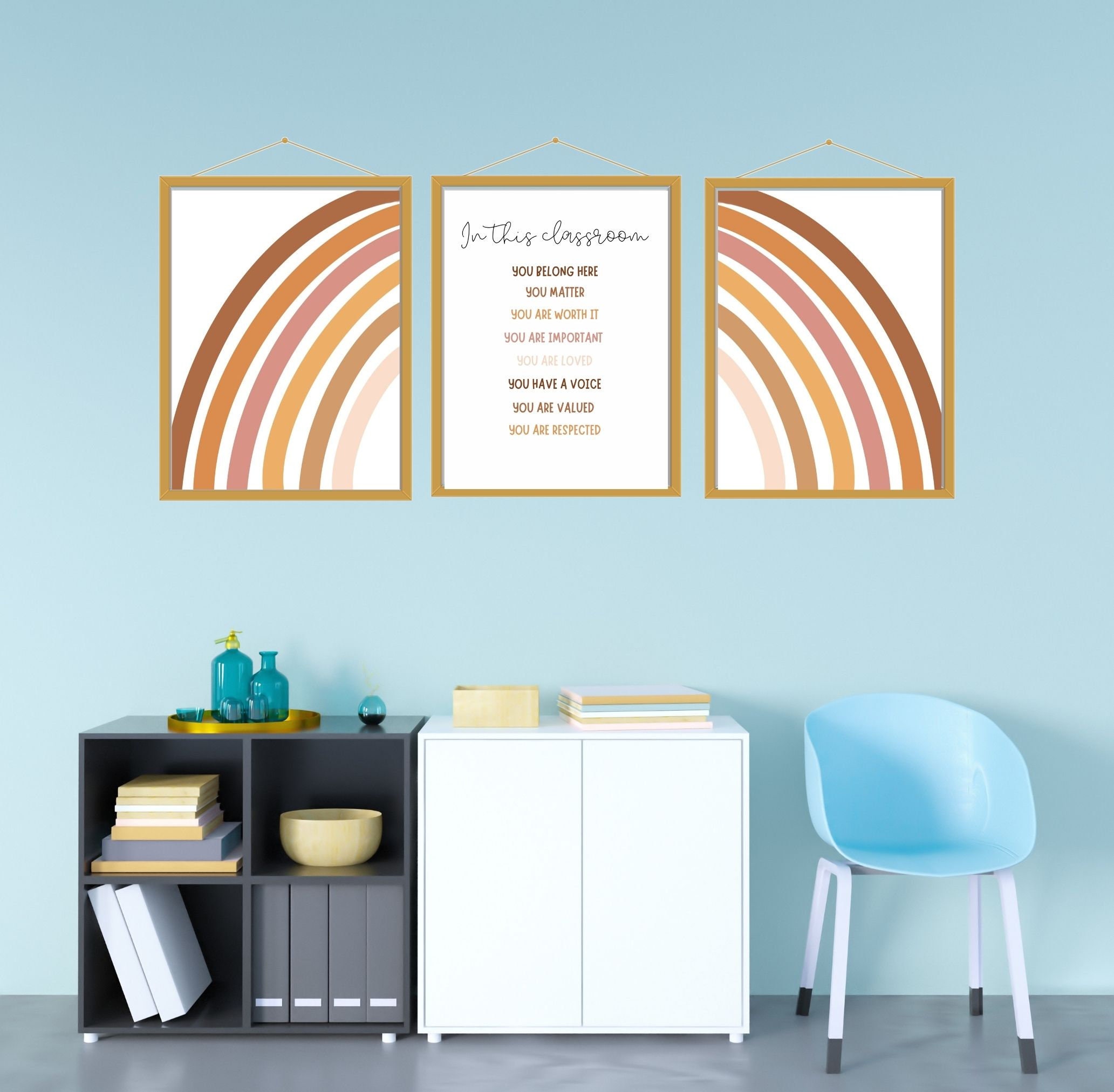 Printable Boho Rainbow Inspirational Poster Classroom Decor - Etsy