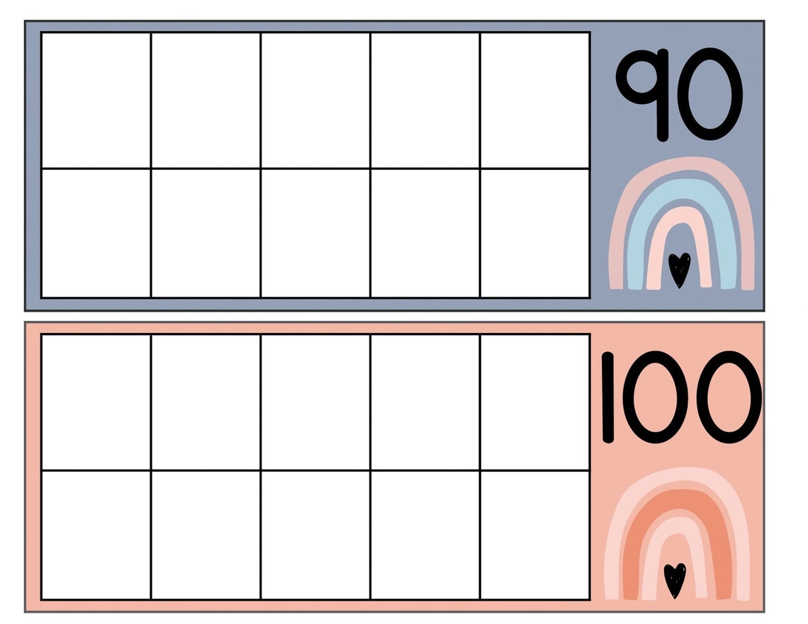 EDITABLE Printable Boho Rainbow Days of School Chart - Etsy