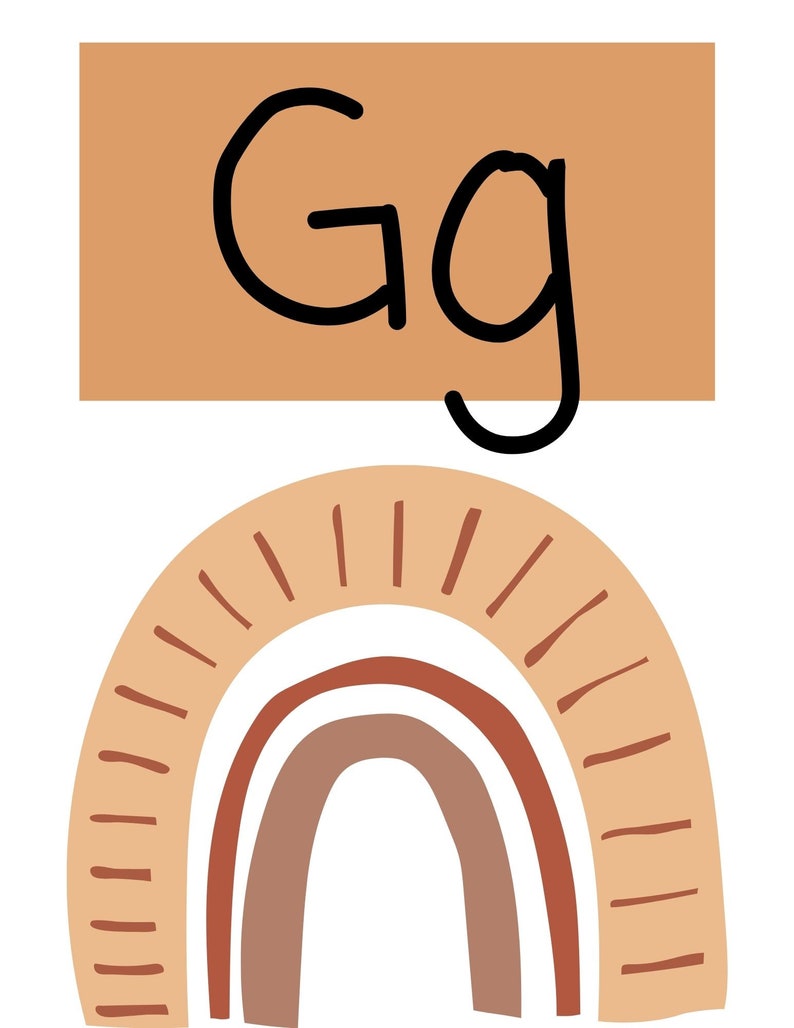 BOHO RAINBOW Alphabet Posters Neutral Rainbow Classroom - Etsy