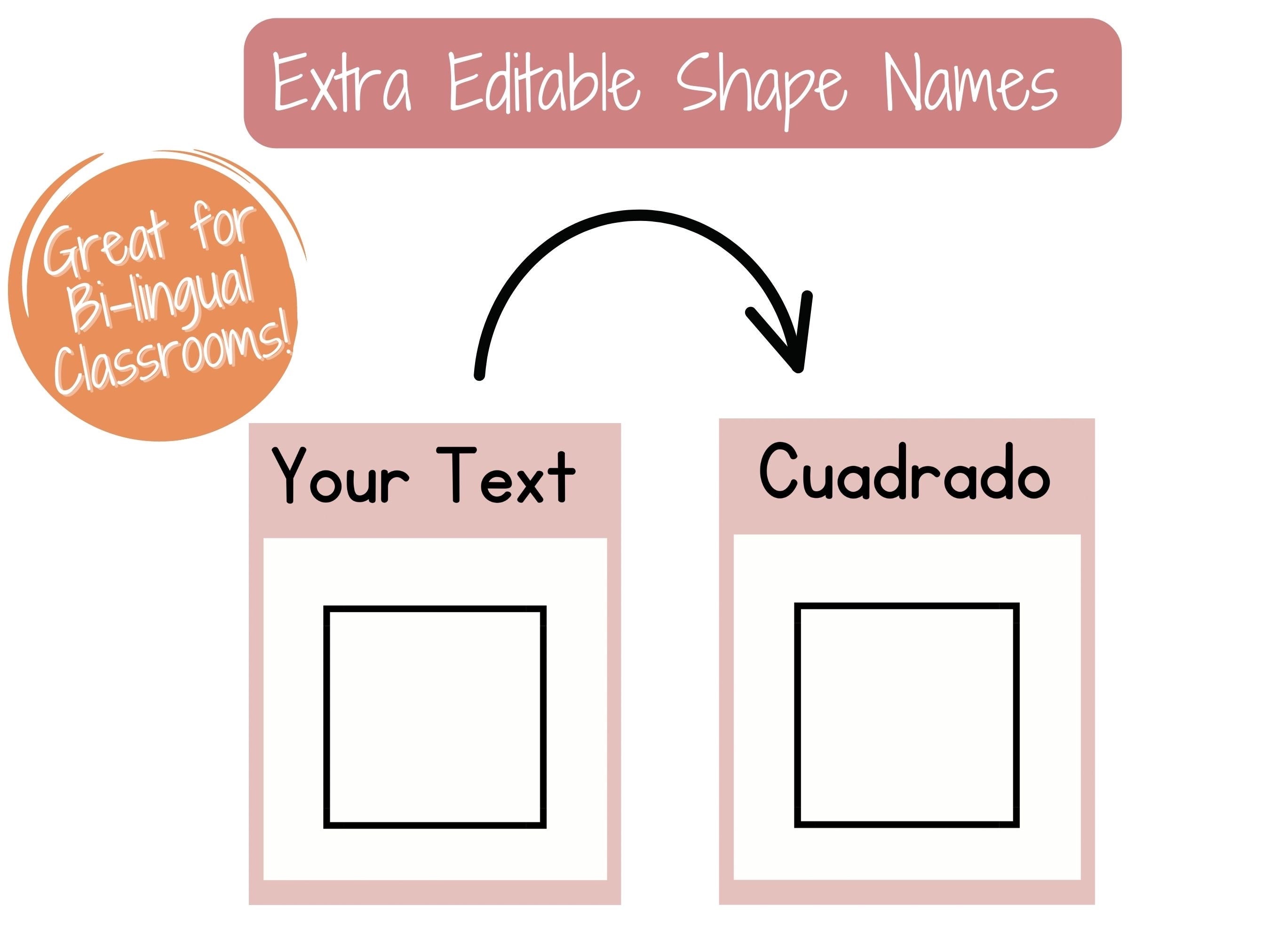 Boho 2D Shape Posters | EDITABLE | Boho Classroom Decor | Digital ...