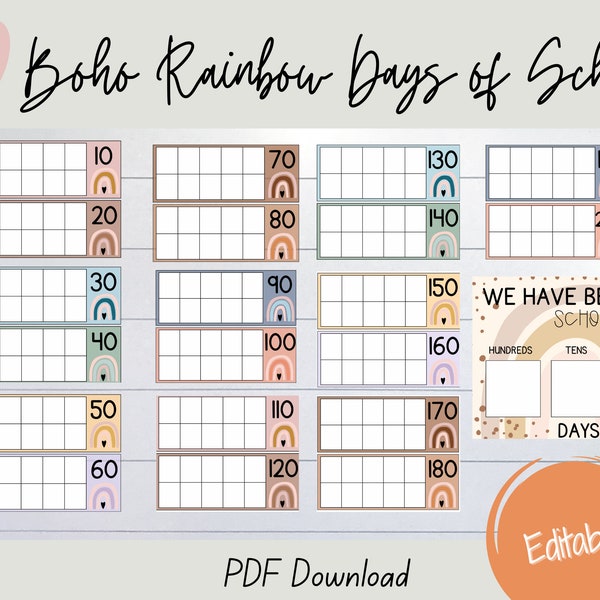 Boho Rainbow Teacher Toolbox Labels EDITABLE - Etsy