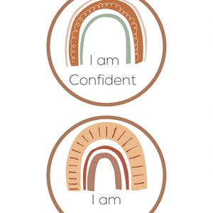 Boho Rainbow Classroom Affirmations Digital Downloads L - Etsy