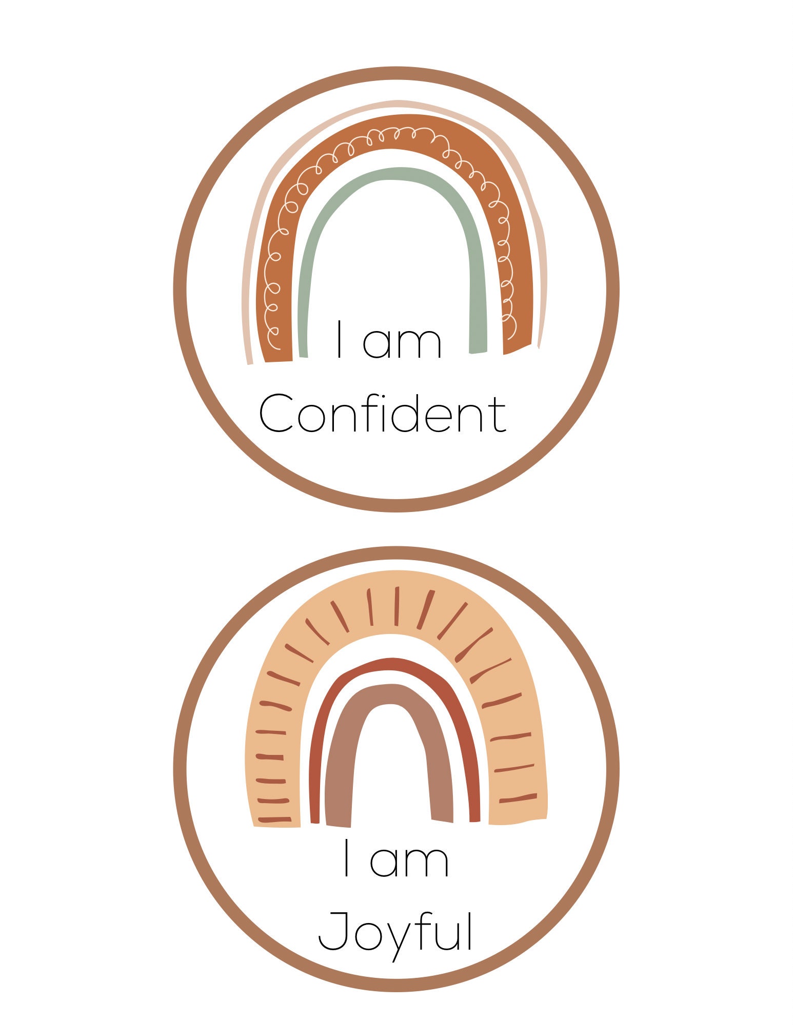 Boho Rainbow Classroom Affirmations Digital Downloads L - Etsy