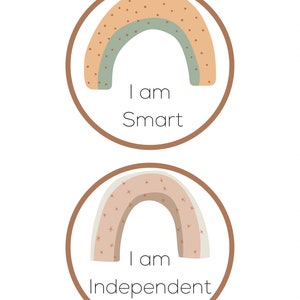 Boho Rainbow Classroom Affirmations Digital Downloads L - Etsy