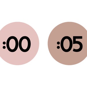 Boho Clock Labels | Boho Classroom Decor | Digital Download - Etsy