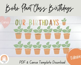 Classroom Birthday Chart - Etsy Australia