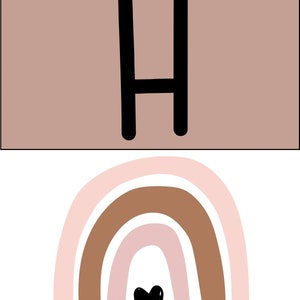 Boho Rainbow Alphabet Posters | Neutral Rainbow Classroom Decor ...