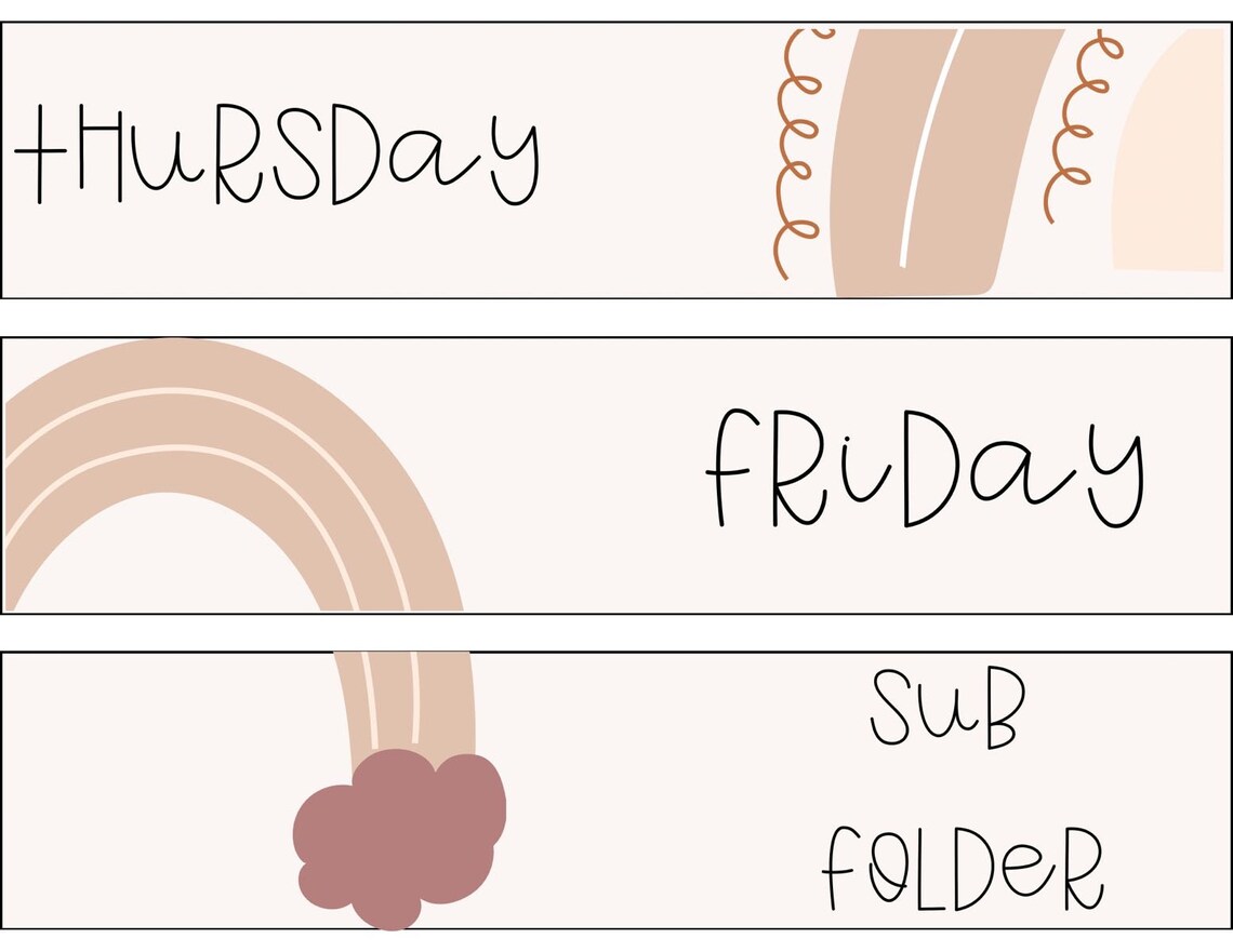 EDITABLE Printable Boho Rainbow Drawer Rolling Cart Labels, Classroom ...