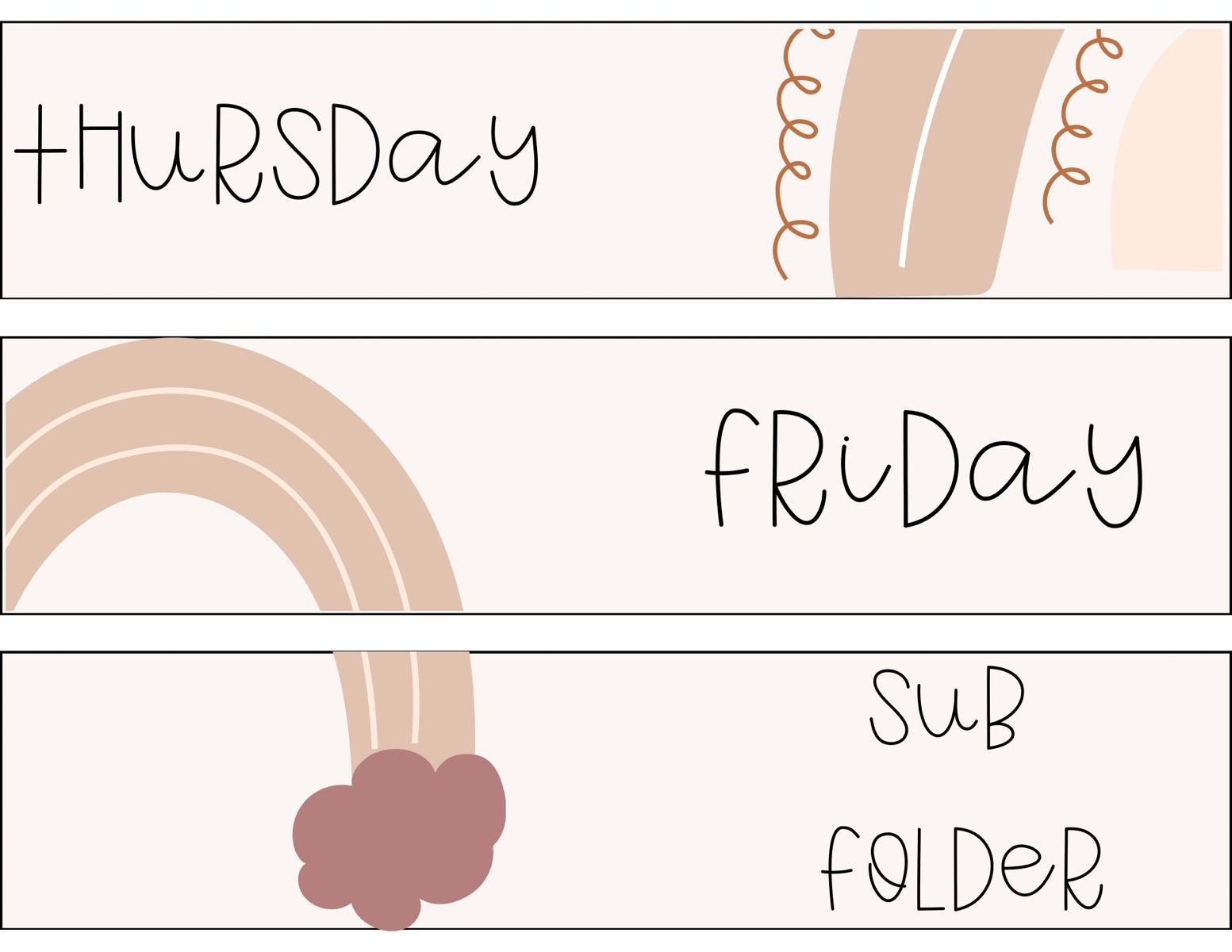 EDITABLE Printable Boho Rainbow Drawer Rolling Cart Labels, Classroom ...