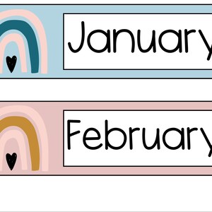 EDITABLE Printable Boho Rainbow Calendar, Classroom Decor, Classroom ...