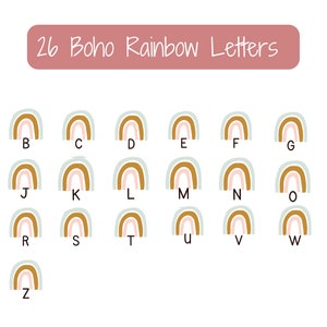 Boho Rainbow Classroom Word Wall - Etsy