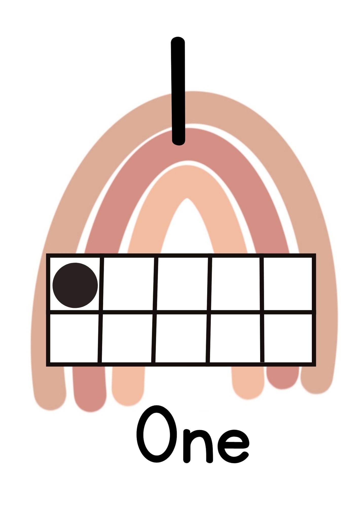 BOHO RAINBOW Numbers 1-10 Posters Neutral Rainbow Classroom - Etsy