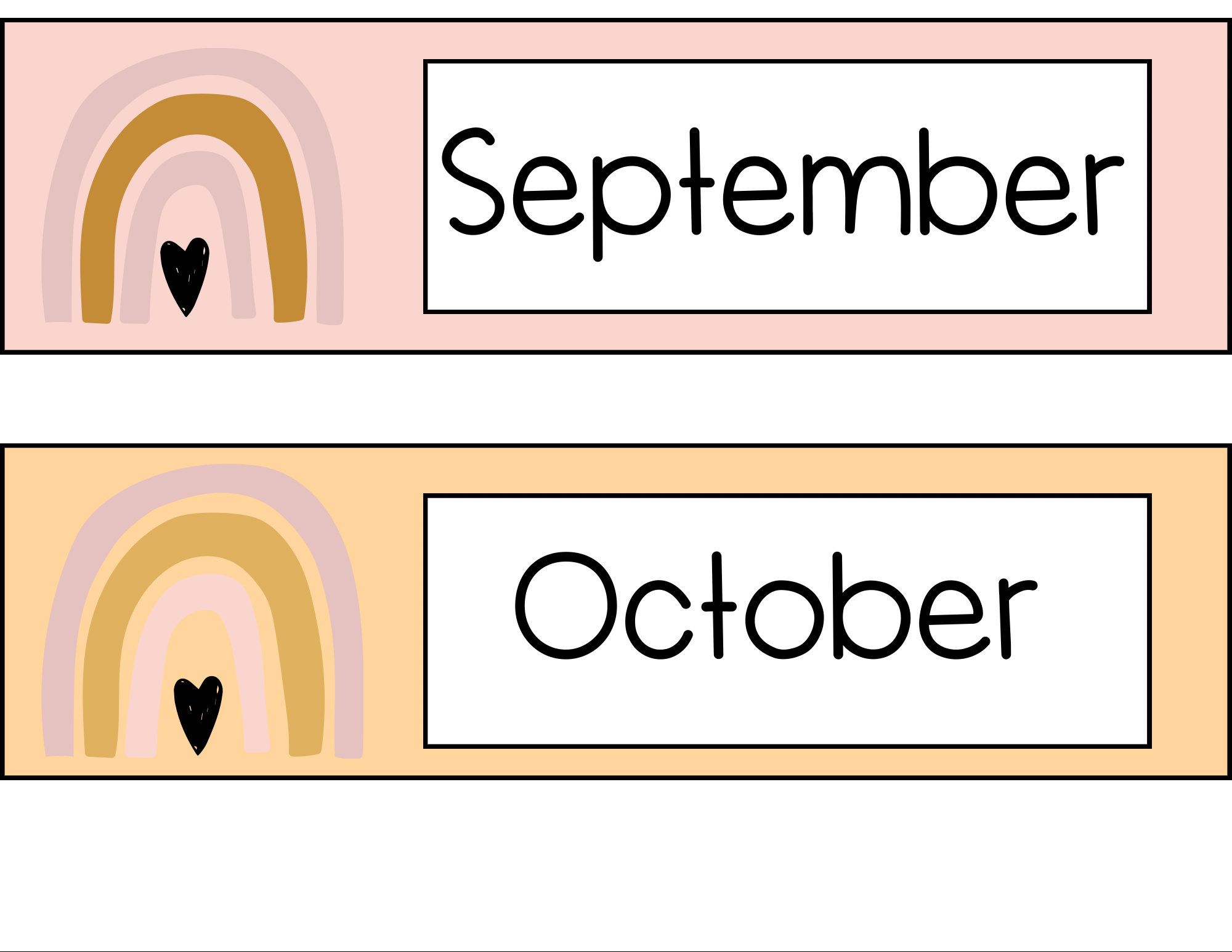 EDITABLE Printable Boho Rainbow Calendar, Classroom Decor, Classroom ...