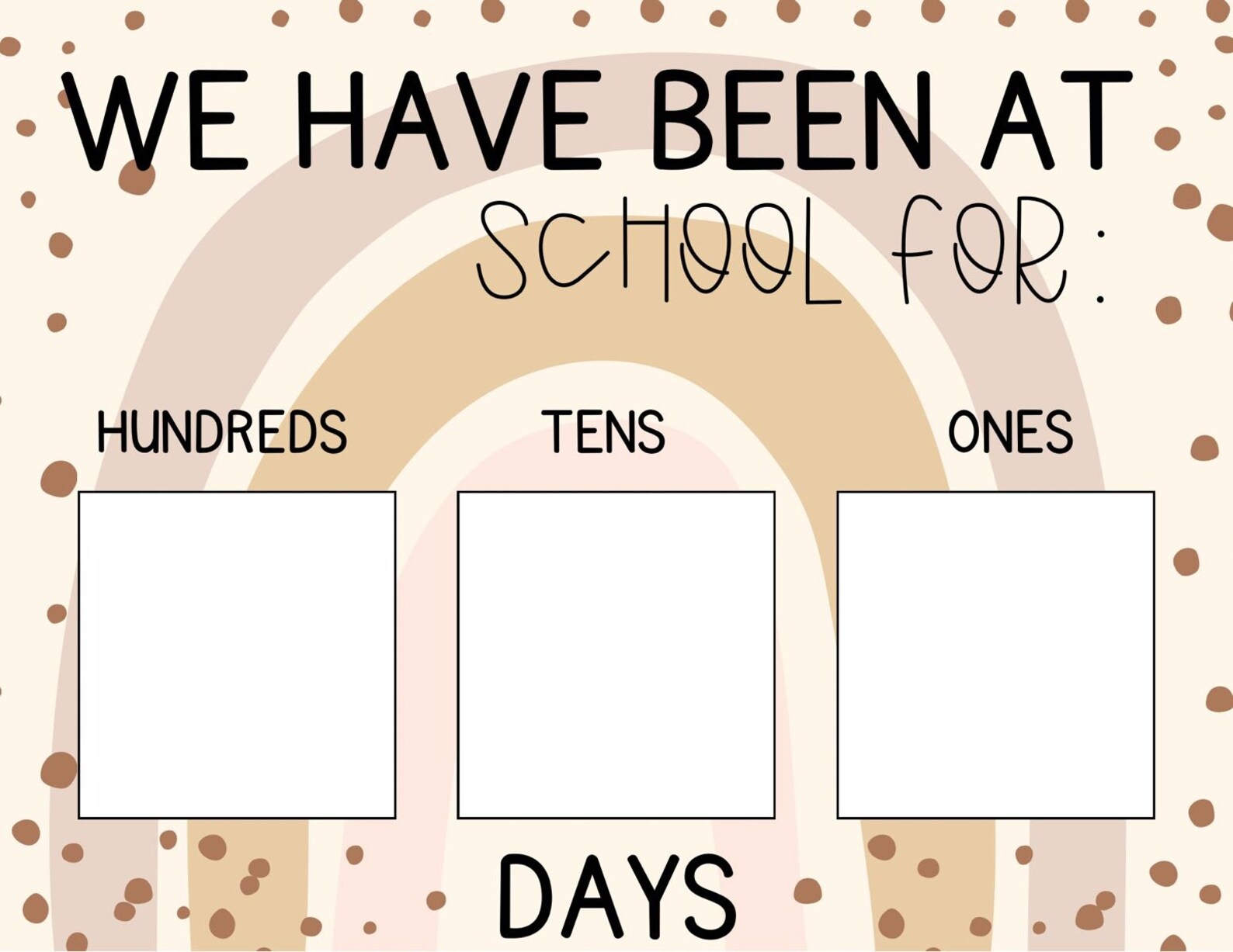 EDITABLE Printable Boho Rainbow Calendar Bundle, Classroom Decor ...