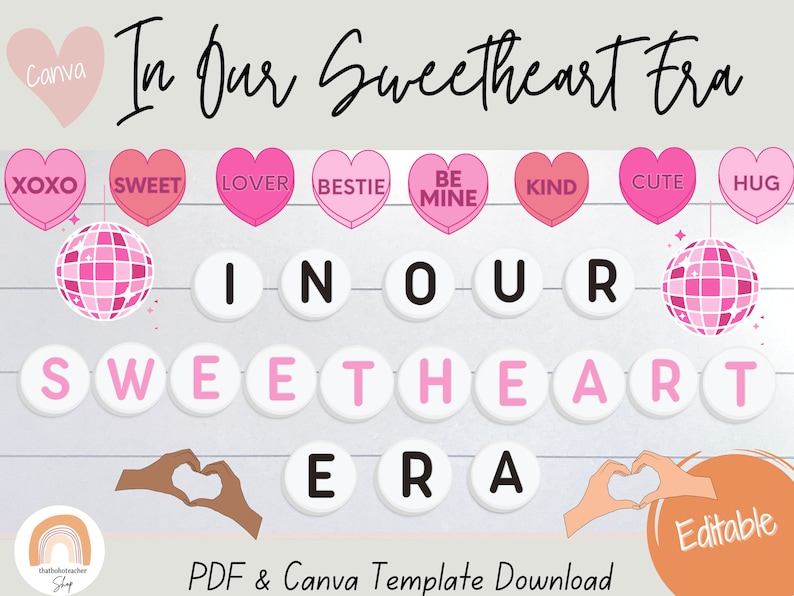 Taylor Swift | “in Our Sweetheart Era” Bulletin Board Kit | EDITABLE ...