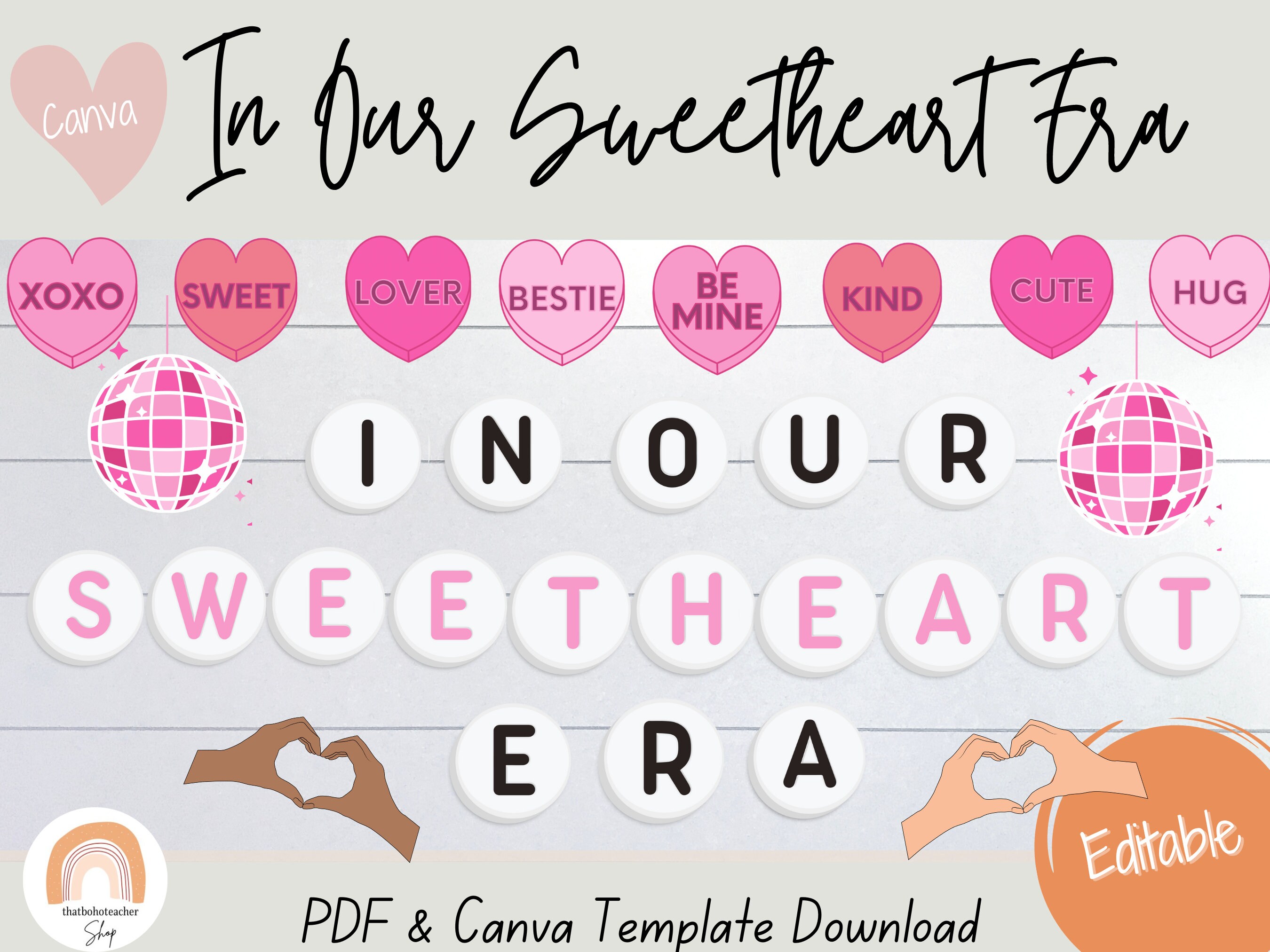 Taylor Swift | “in Our Sweetheart Era” Bulletin Board Kit | EDITABLE ...