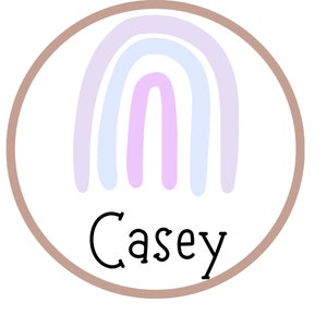 Boho Rainbow Circle Classroom Labels - EDITABLE - Etsy