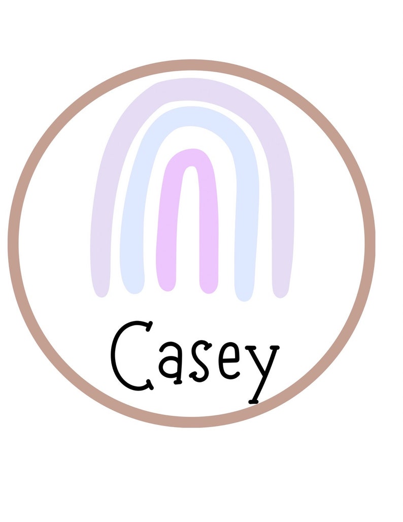 Boho Rainbow Circle Classroom Labels EDITABLE - Etsy