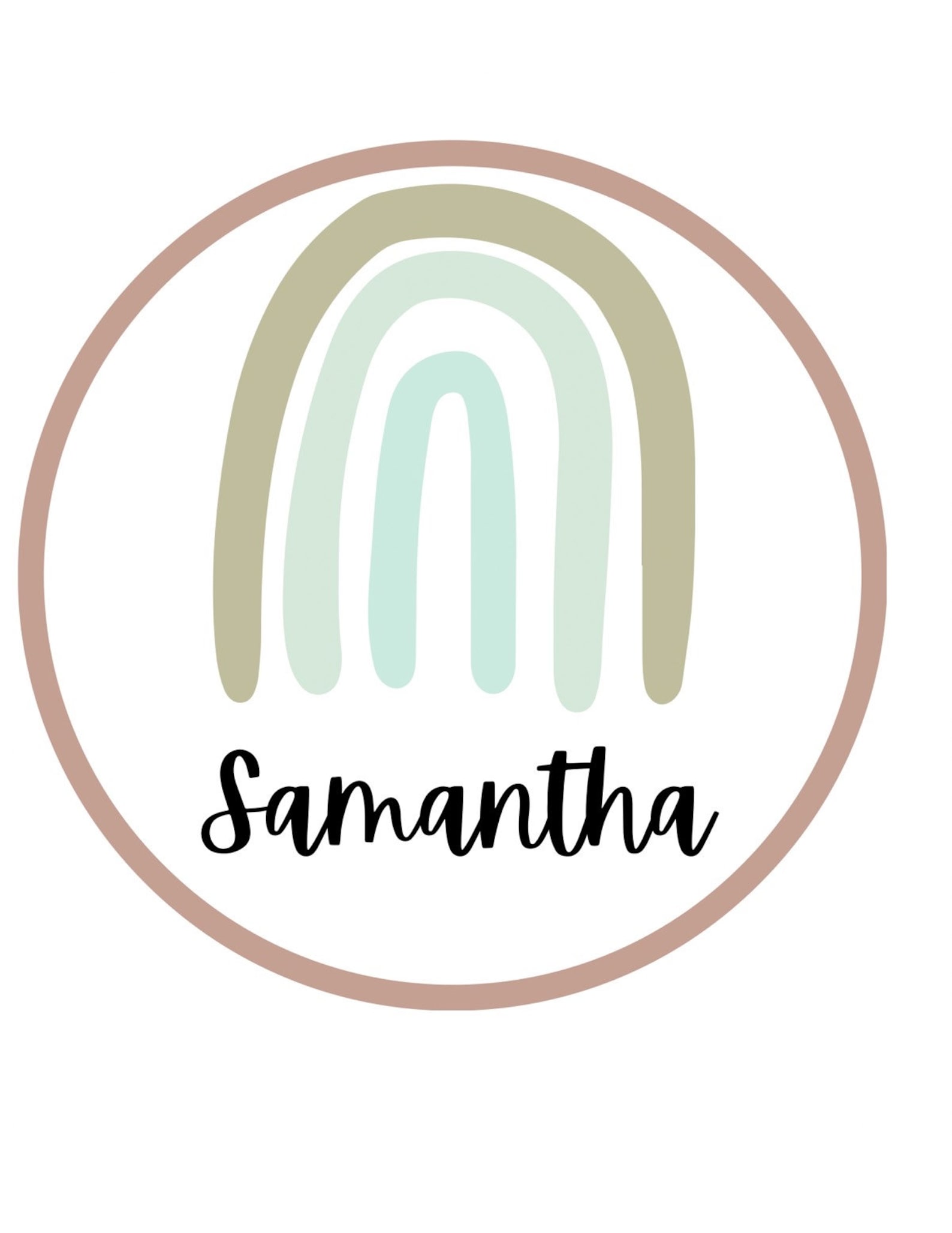 Boho Rainbow Circle Classroom Labels - EDITABLE - Etsy