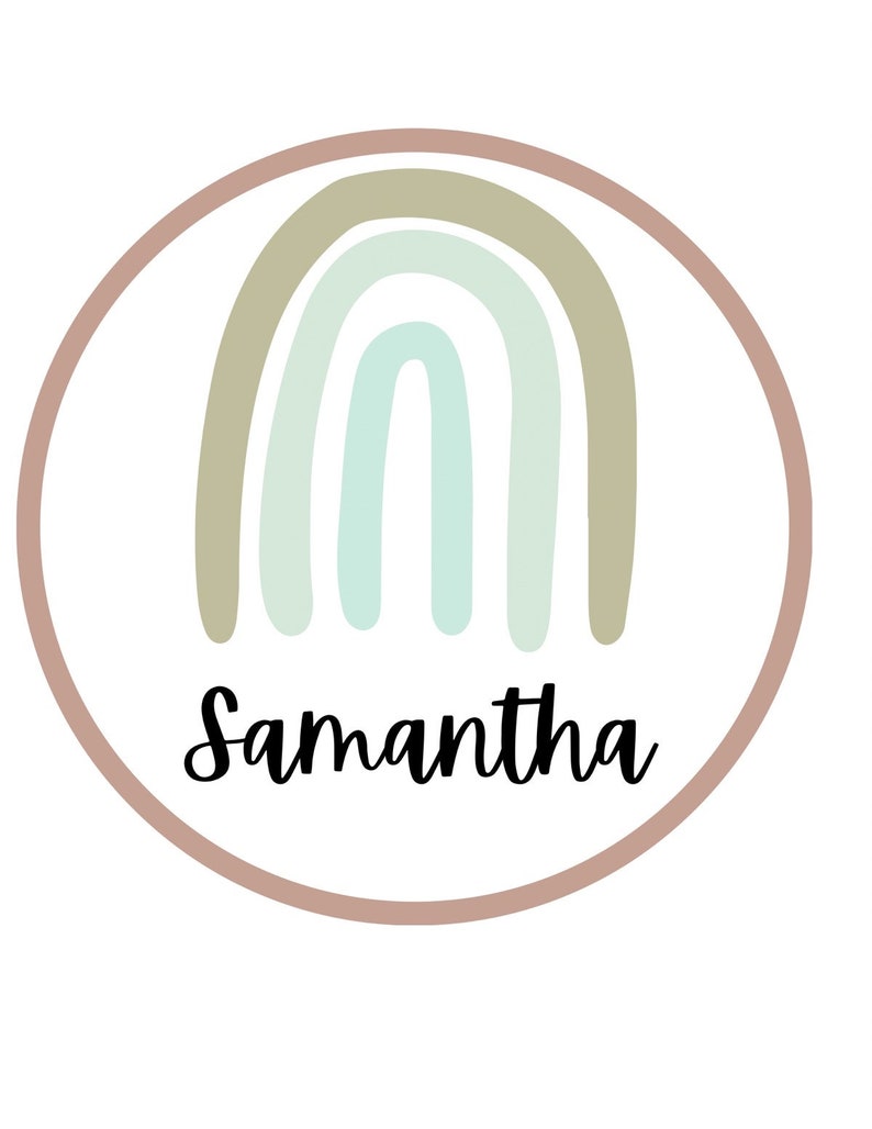 Boho Rainbow Circle Classroom Labels EDITABLE - Etsy