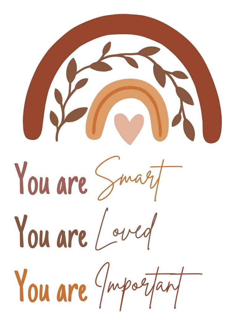 Printable Boho Rainbow Inspirational Posters Classroom Decor - Etsy