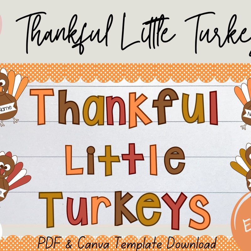 Turkey Bulletin Board - Etsy