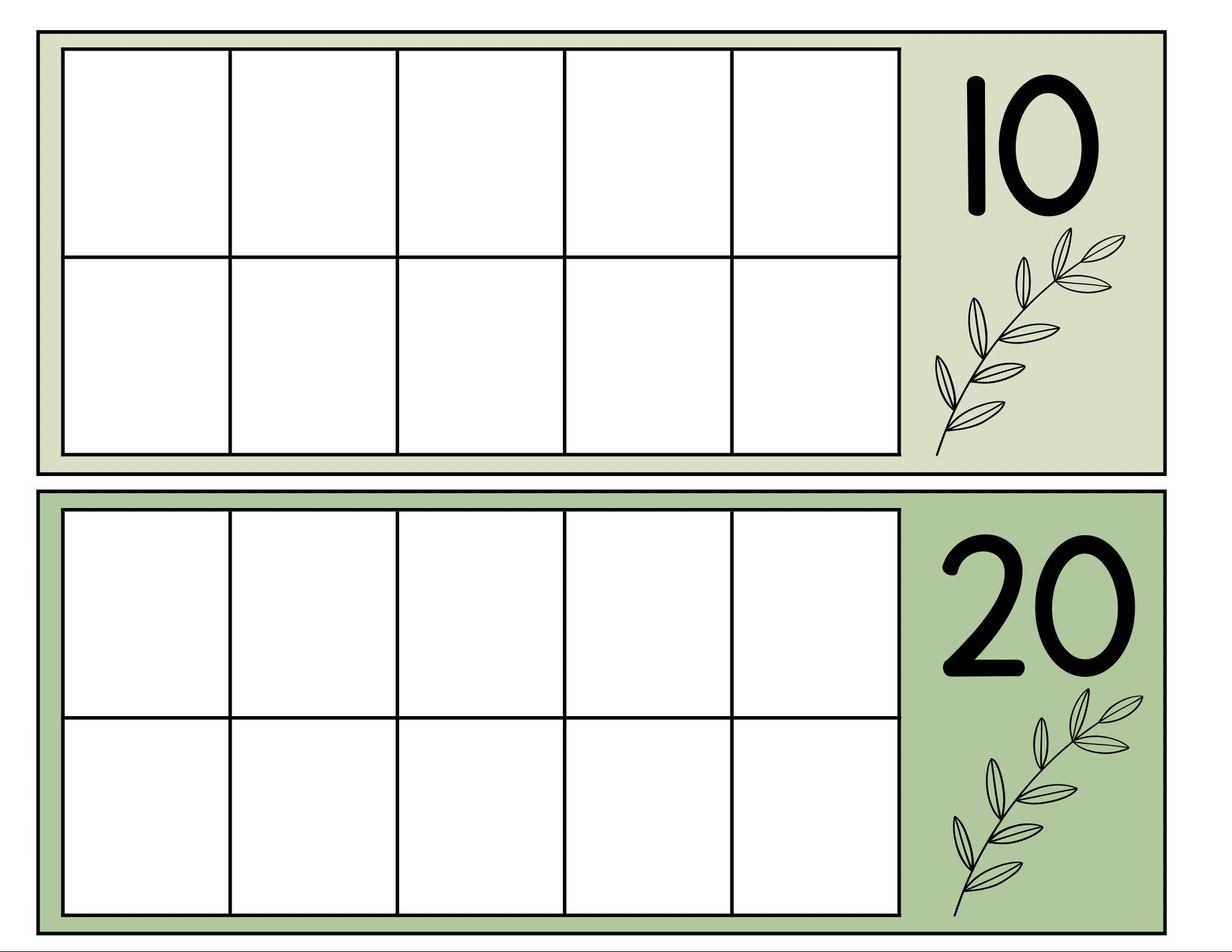 EDITABLE Printable Boho Plants Days of School Chart, 10s Frames, Boho ...