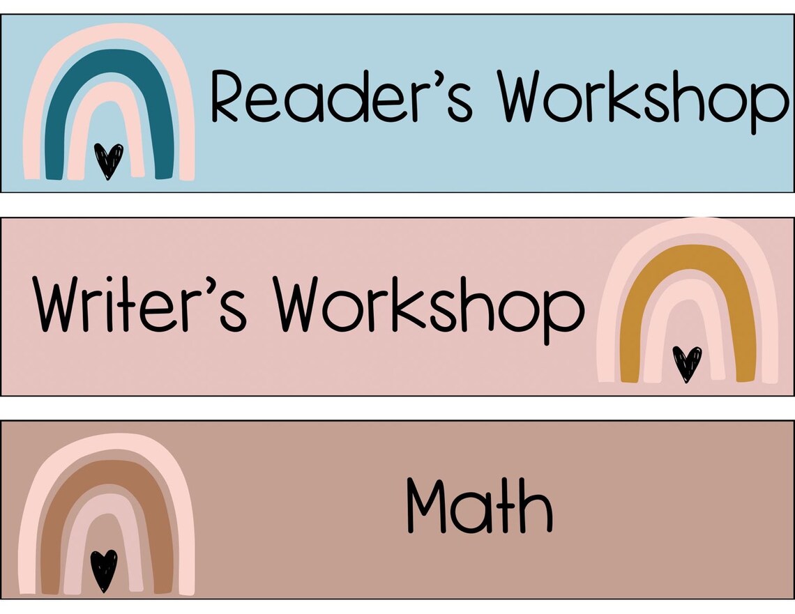 EDITABLE Printable Boho Rainbow Drawer Rolling Cart Labels - Etsy