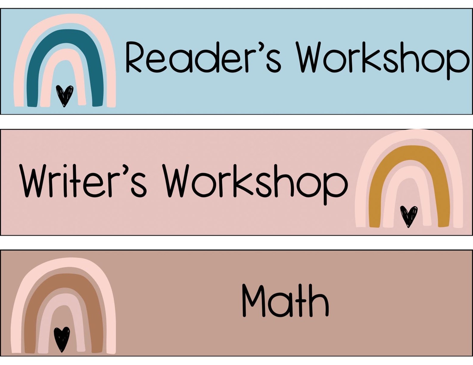 EDITABLE Printable Boho Rainbow Drawer Rolling Cart Labels - Etsy