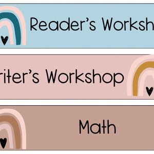 EDITABLE Printable Boho Rainbow Drawer Rolling Cart Labels, Classroom ...