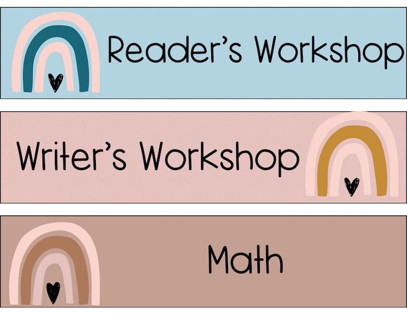 EDITABLE Printable Boho Rainbow Drawer Rolling Cart Labels - Etsy