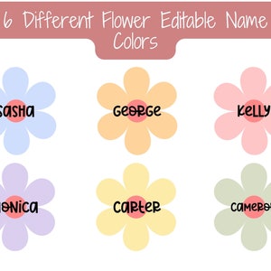 Let’s Bloom Together Spring Bulletin Board Kit, EDITABLE Flower Name ...