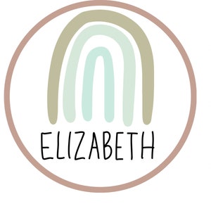 Boho Rainbow Circle Classroom Labels - EDITABLE - Etsy