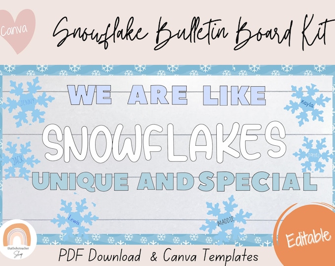 Winter Bulletin Board Kit, Classroom Decor, Snowman - Etsy Canada