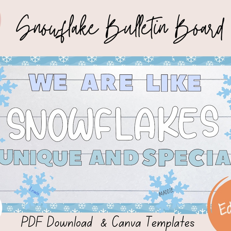 Winter Bulletin Board Kit - Etsy