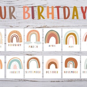 Class Birthdays Printable Posters Birthday Bulletin Board | Etsy Australia