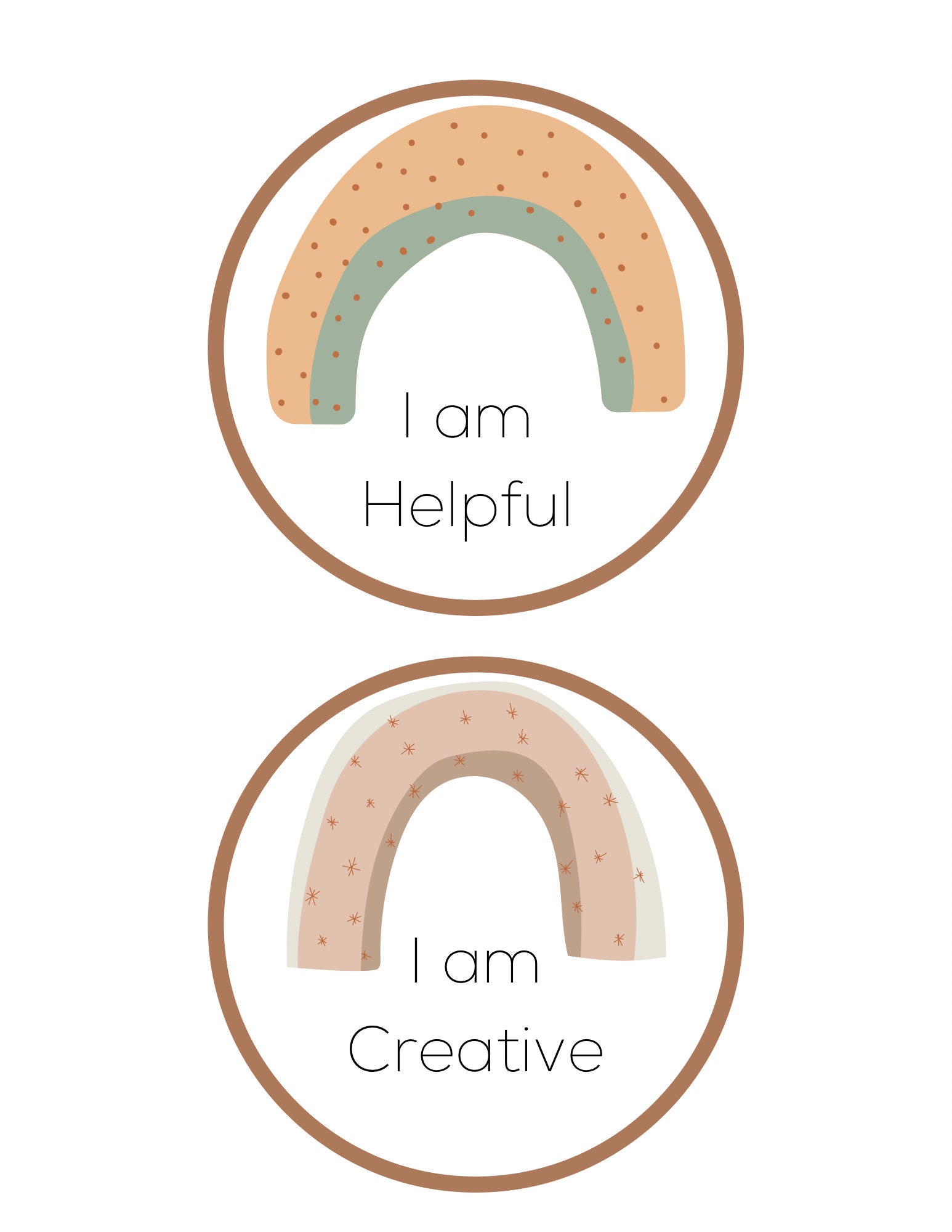 Boho Rainbow Classroom Affirmations Digital Downloads L - Etsy