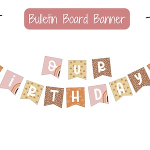Boho Rainbow, Birthday Bulletin Board Kit, Classroom Display Months ...
