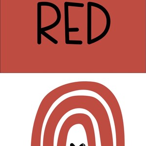 Boho Rainbow Color Posters | Neutral Rainbow Classroom Decor | Digital ...