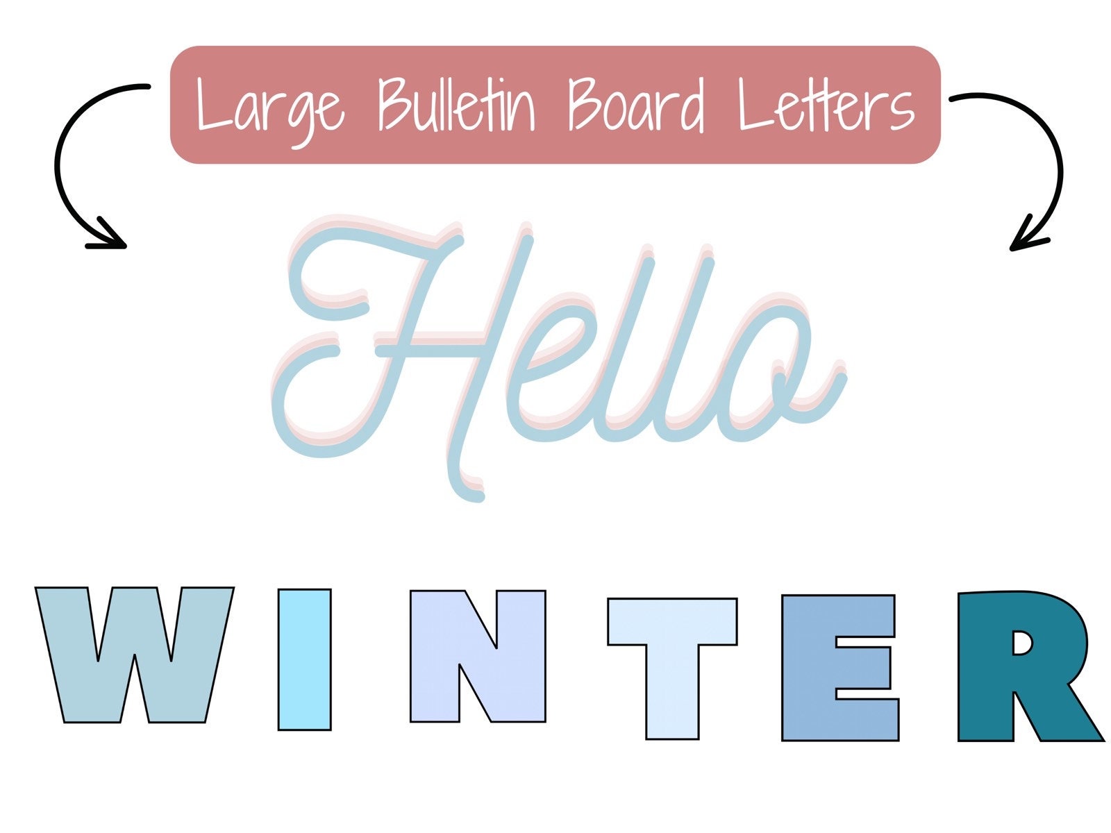 Hello Winter, Winter Bulletin Board Kit, Digital Download - Etsy