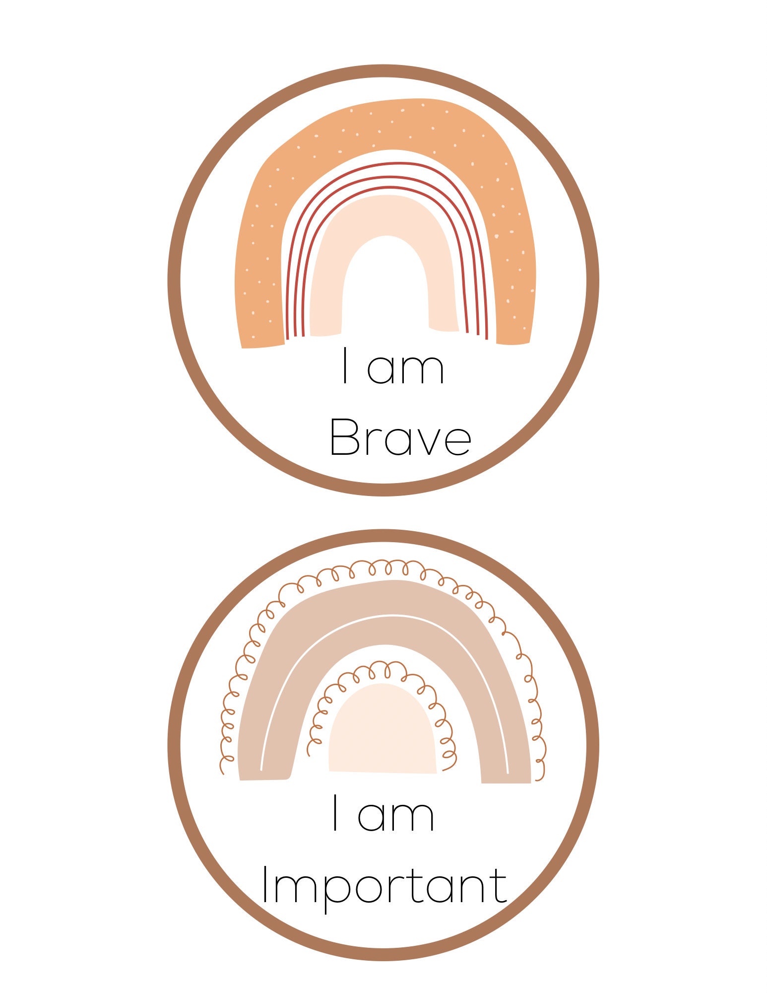 Boho Rainbow Classroom Affirmations Digital Downloads L - Etsy